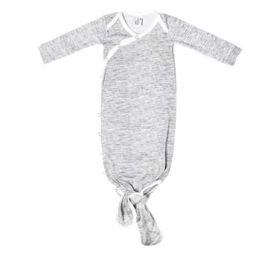 Copper Pearl - Newborn Knotted Gown in Asher – Roman & Leo | Cool, Trendy Boys Clothes